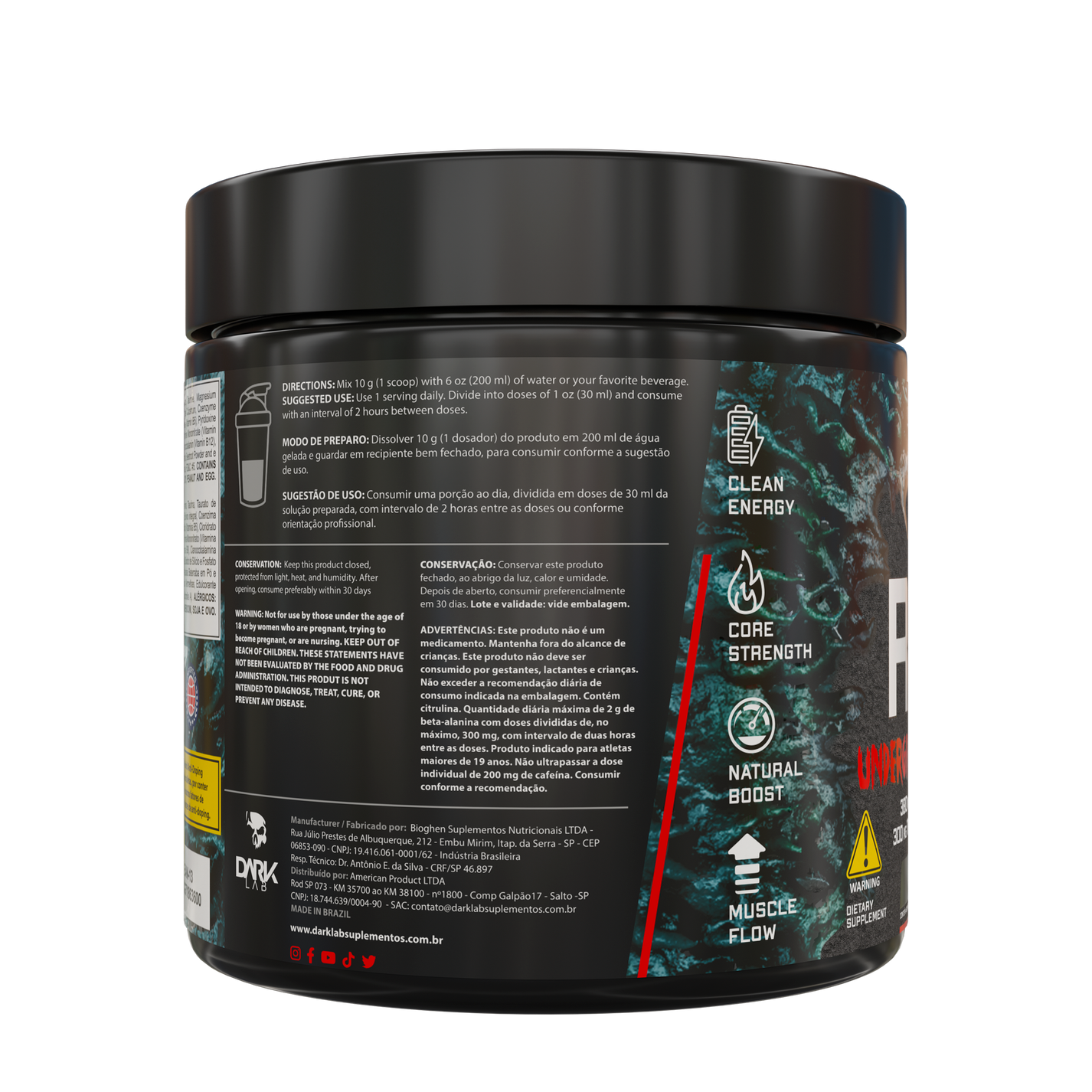 Raze Underground Pre Workout 300g Dark Lab – Dark Lab Suplementos